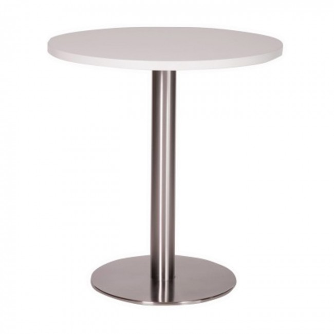 Stainless Steel Round Dining Table White 600mm | Chair Business